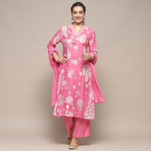 BIBA Printed Kurta, Palazzo & Dupatta Set - Buy BIBA Printed Kurta ...