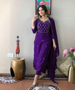 Ras Madhuri Embroidered Kurta, Trouser/Pant & Dupatta Set - Buy Ras ...