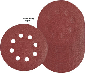Inditrust 10pc 5inch Sand paper size P400 (400 Grit) 8 Hole Round ...