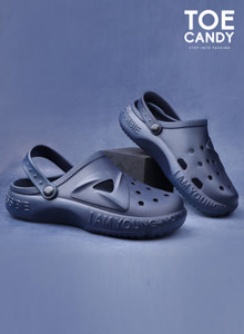 TOE CANDY Navy Men Clogs Slide Men Sandals - Buy TOE CANDY Navy Men ...