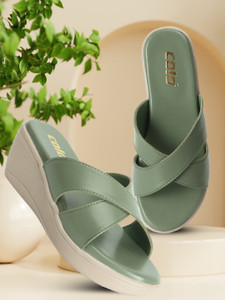 Colo Women Olive Wedges - Buy Colo Women Olive Wedges Online at Best ...