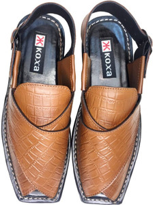 KOXA 104 Tan 8 - Leather Peshwari for Men Men Sandals - Buy KOXA 104 ...