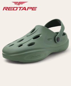 RED TAPE Men Olive Clogs - Buy RED TAPE Men Olive Clogs Online at Best ...