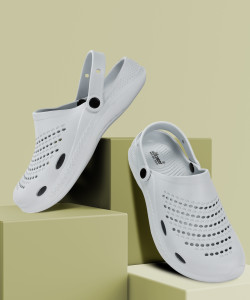 Paragon K10918G Men's Light-Grey Clogs | Waterproof, Lightweight & Anti ...