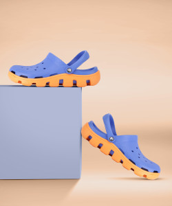 CROCS Duet Sport Men Clogs - Buy Ocean blue /Orange Color CROCS Duet ...