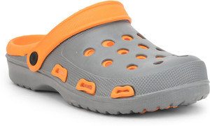 Aqualite Men Grey, Orange Clogs - Buy Aqualite Men Grey, Orange Clogs ...