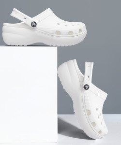 CROCS Classic Women White Clogs - Buy CROCS Classic Women White Clogs ...