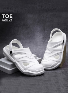 TOE CANDY White Men Clogs Slide Men Sandals - Buy TOE CANDY White Men ...