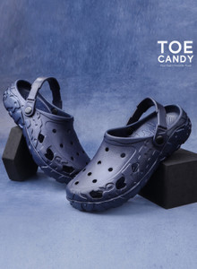 TOE CANDY Navy Men Clogs Slide Men Sandals - Buy TOE CANDY Navy Men ...
