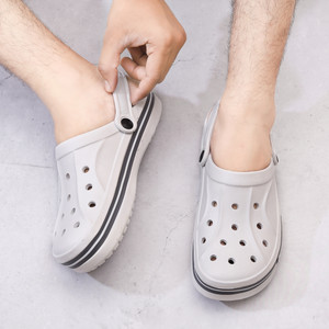 Flolite Men Grey, Black Clogs - Buy Flolite Men Grey, Black Clogs ...