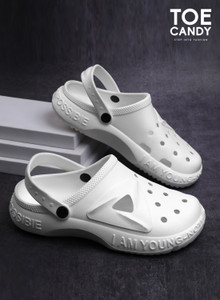 TOE CANDY White Men Clogs Slide Men Sandals - Buy TOE CANDY White Men ...