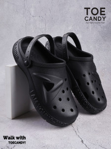 TOE CANDY Black Men Clogs Slide Men Sandals - Buy TOE CANDY Black Men ...