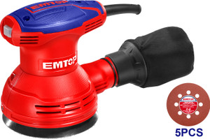 emtop Rotary Sander 320W, 125 MM (5 Inch), Velcrop Base EFSR23201 5 ...