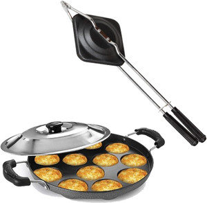 HM EVOTEK Sandwich Gas Toaster Regular & 12 Cavity Appam Patra with ...