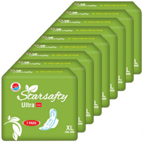 DM STARSAFTY Ultra Clean With Wings 280 mm (XL)-63 Sanitary Pad | Buy ...