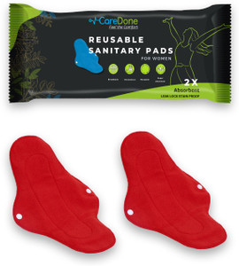 CareDone Reusable Cloth Period Pads for Heavy Flow, Multicolor Cloth ...