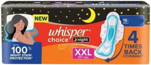 Whisper Ultra Choice night XXL 317 mm-16 pads ( pack of 1 ) Sanitary ...