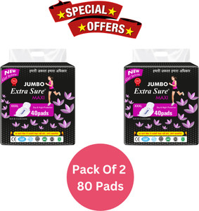 Jumbo Extra Sure XXXL (320MM) Maxi Care 80 Pad Sanitary Pad | Buy Women ...