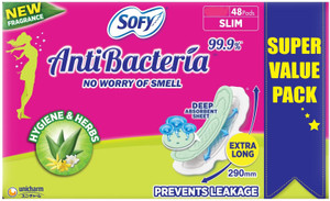 SOFY ANTIBACTERIA EXTRA LONG 48N Sanitary Pad | Buy Women Hygiene ...