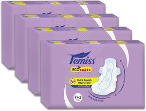 Femiss Super Soft Over Night Sanitary Pad - ECO++ Extra Large,Pack Of 4 ...