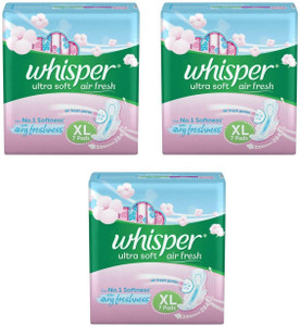 Whisper ultra soft air fresh xl 21 pads Sanitary Pad | Buy Women ...