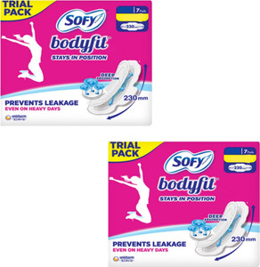 SOFY BODYFIT REGULAR 7+7 PACK OF 2 Sanitary Pad | Buy Women Hygiene ...