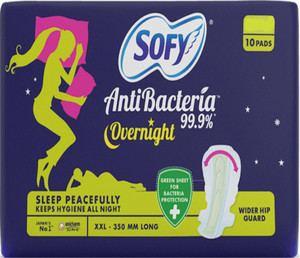 SOFY Antibacteria overnight 10 pad xxl pack of 1 Sanitary Pad | Buy ...