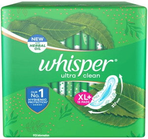 Whisper ULTRA CLEAN XL PLUS 317mm - 15 PAD Sanitary Pad | Buy Women ...