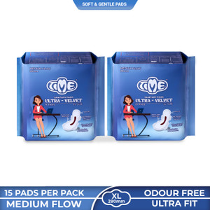 Time Ultra Velvet 280mm Medium Flow XL Leak Lock Superior Absorption ...