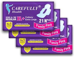 HEALTH CAREFULLY Dry Feel Comfort Family Pack Sanitary Pads for Women ...