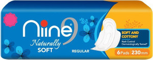 nine Naturally Soft Regular 230 mm - 6 Pads Sanitary Pad | Buy Women ...