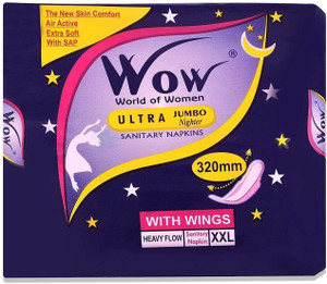 WOW Ultra Plus Sanitary Thin Dry Coverage Organic and rash Free ...