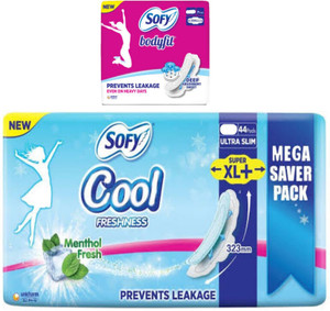 SOFY BODYFIT REGULAR 7+44 XL COOL PADS Sanitary Pad | Buy Women Hygiene ...