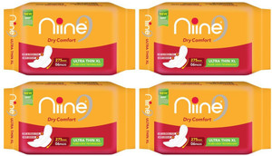 nine Ultra Thin 275 mm XL - 6+6+6+6 Pads Sanitary Pad | Buy Women ...