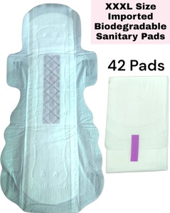 safe women 42 PC's- Jumbo XXXL Size Biodegradable Sanitary Pads To Stay ...