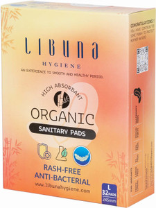 LIBUNA HYGIENE Anti-Bacterial Rash-Free Sanitary Pads | L | Organic ...