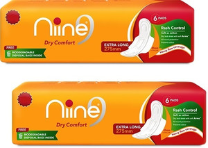 nine Dry Comfort XL 12 Pads Sanitary Pad | Buy Women Hygiene products ...