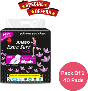 Jumbo Extra Sure XXXL (320MM) Maxi Care 40 Pad Sanitary Pad | Buy Women ...