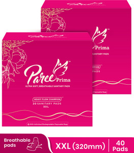 Paree Prima Premium Ultra Soft Breathable Pads|In XXL Size Heavy Flow ...