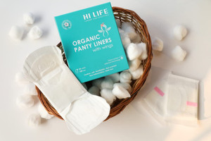 Hi Life 50 Pcs Organic Panty Liners, Super-Soft with Wings for ...