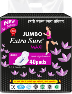 7 Soft Jumbo Extra Sure Maxi Sanitary Pads XXXL (Pack of 40) Sanitary ...