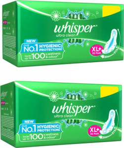 Whisper Ultra Clean no1 hygienic protection XL+(30+30) Sanitary Pad ...