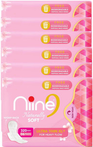 nine Soft & Rash Free XL+ Sanitary Pad, With 3 Seconds Absorption for ...