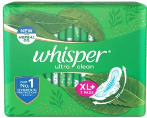 Whisper Clean XL Wings Sanitary Pad (Pack of 7) Sanitary Pad | Buy ...