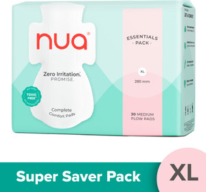 Nua Complete Comfort 30 Medium Flow XL | Essentials Pack | 4X Comfort ...