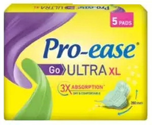 Pro-ease Proease Go Ultra XL - 5 Pads Sanitary Pad (Pack of 5) Sanitary ...