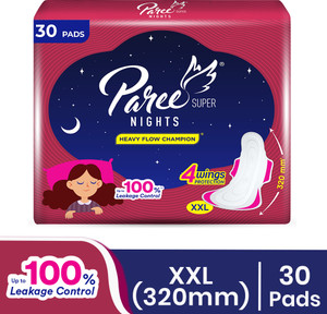 Paree Super Nights Soft & Rash Free Double Feather XXL 30 Pad, For ...