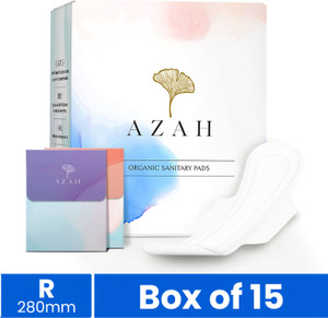 AZAH Rash-Free Sanitary Pads for women|Regular Size : Box of 15 Pads ...