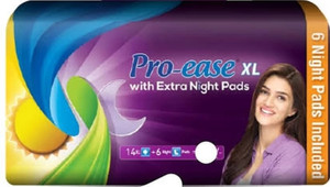 Pro-ease XL With Extra Night Pads (14Day + 6Night) Pack Sanitary Pad ...