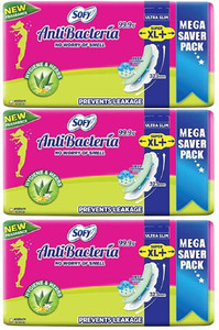 SOFY Antibacterial Sanitary Pads - 132 Pieces (Super XL Plus) Sanitary ...